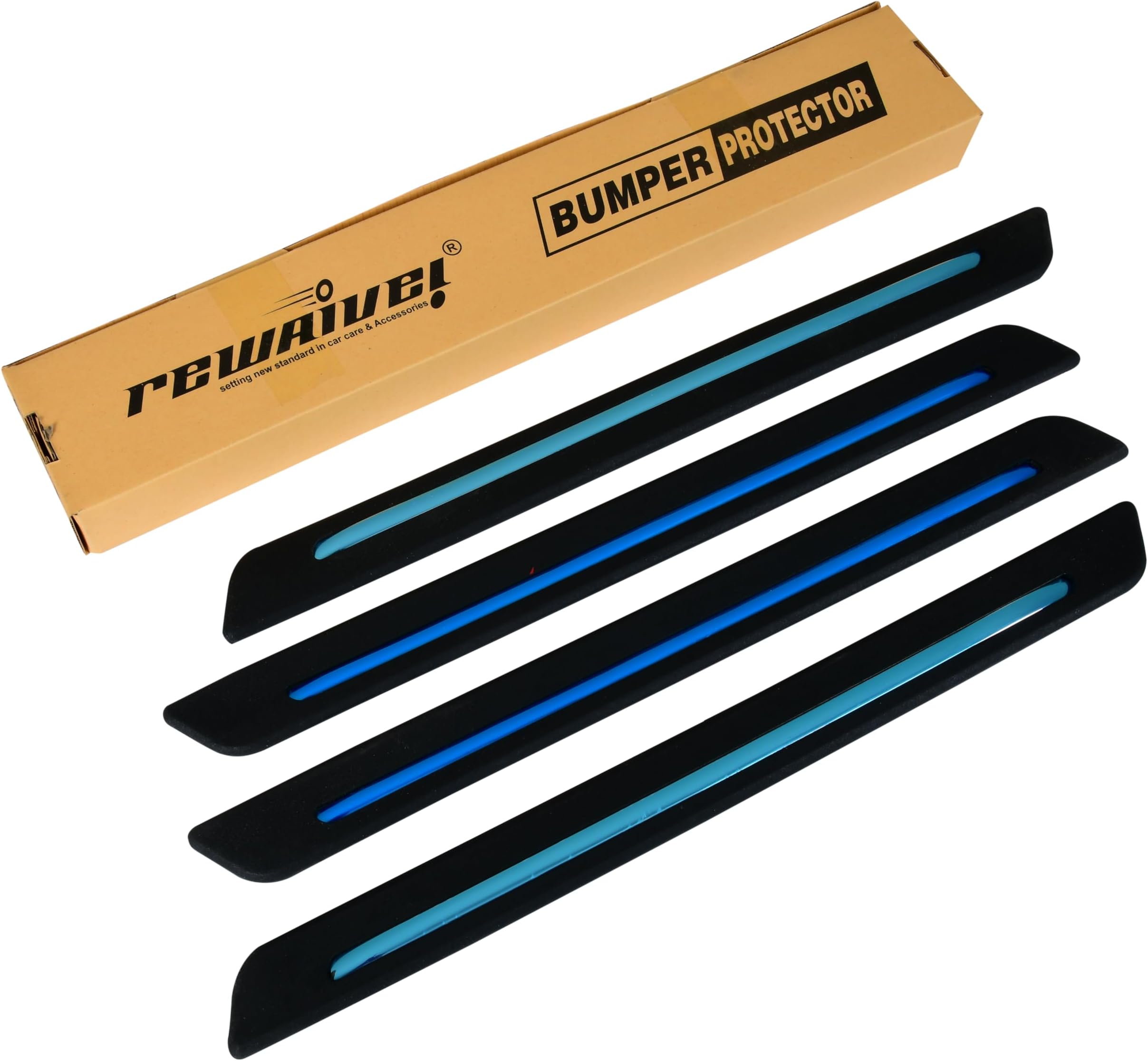 Fabtec Universal Car Bumper Protector Guard (Set of 4)… (20mm Single ...