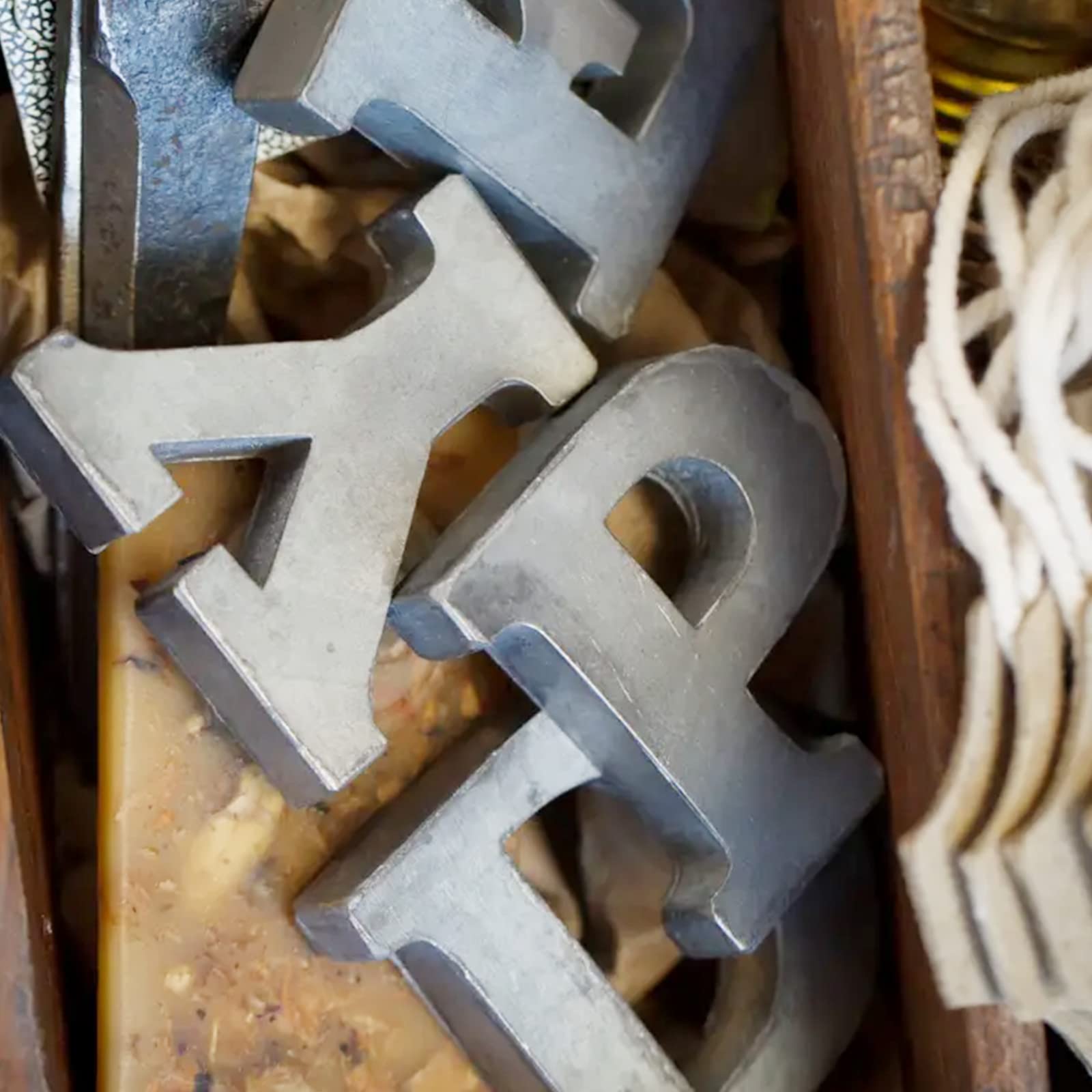 Old Metal Letters Vintage Metal Letter W