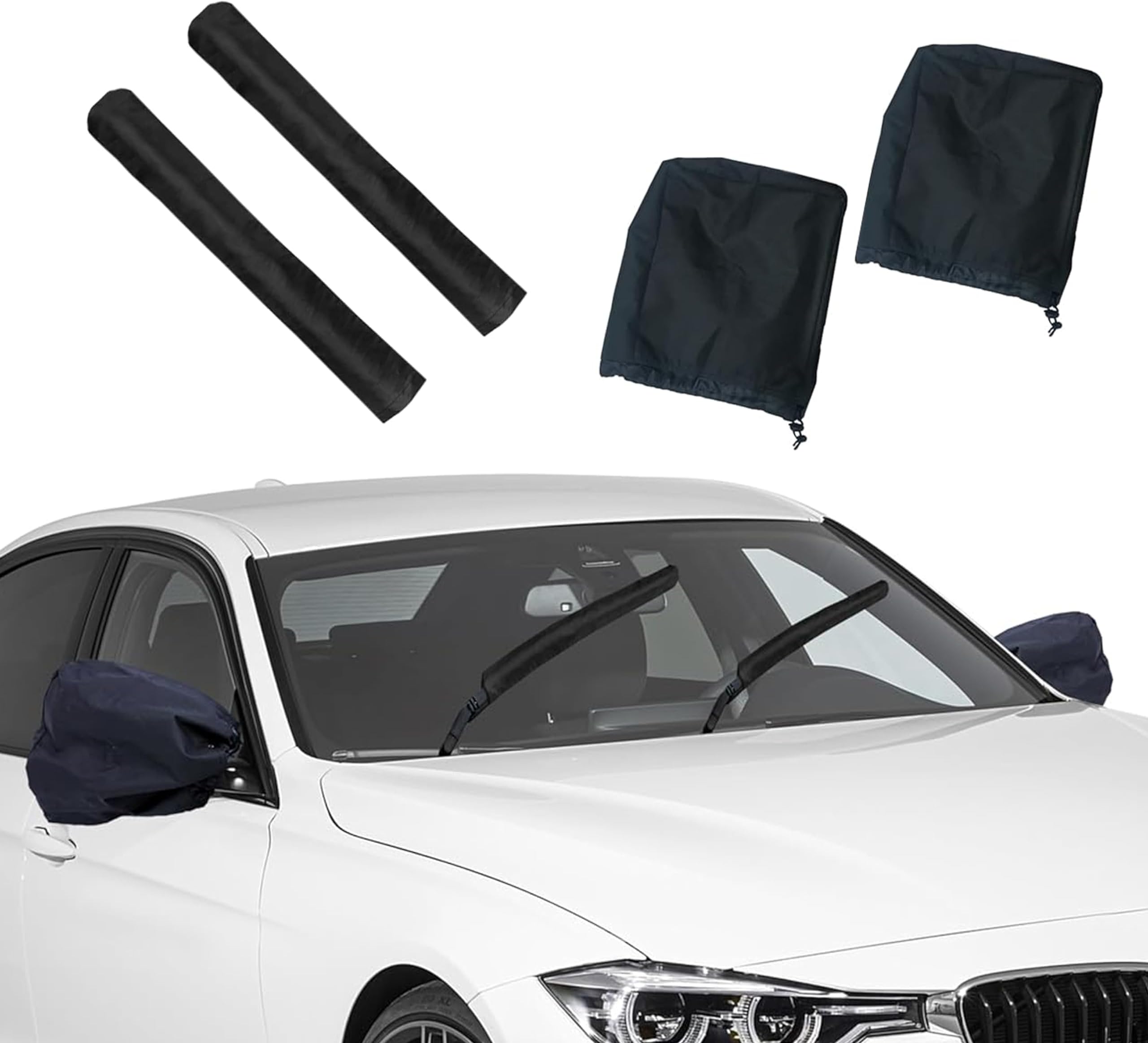 Amazon.com: Ziciner 4 PCS Side Mirror Covers and Windshield Wiper ...