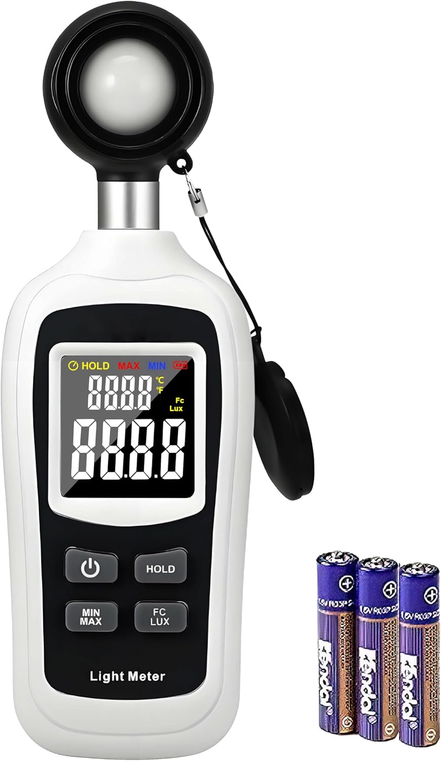 Digital Light Meter,V·Resourcing Handheld Illuminance Meter with ...