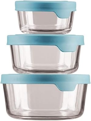 Amazon.com: Anchor Hocking Round Glass Food Storage Containers with ...