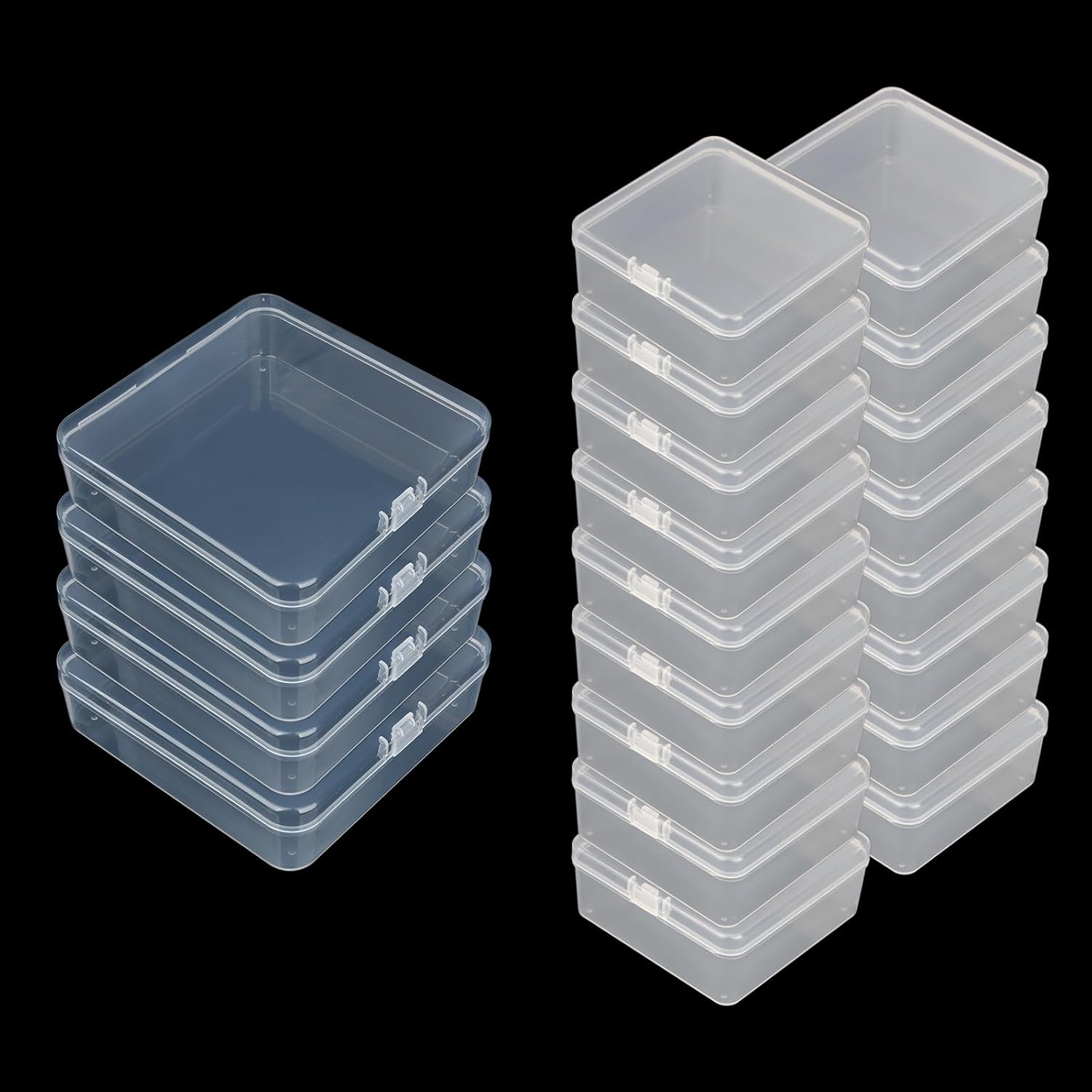 Amazon.com: Goodma Square Mini Clear Plastic Organizer Storage Box ...