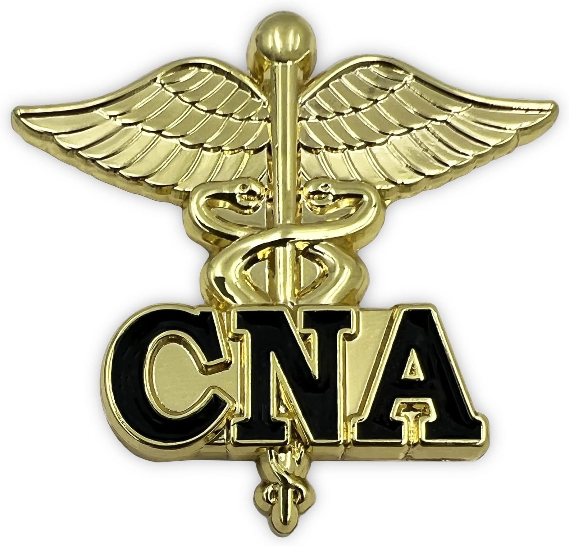 Amazon.com: Prestige Medical Emblem Pin, CNA (Letters on Caduceus ...