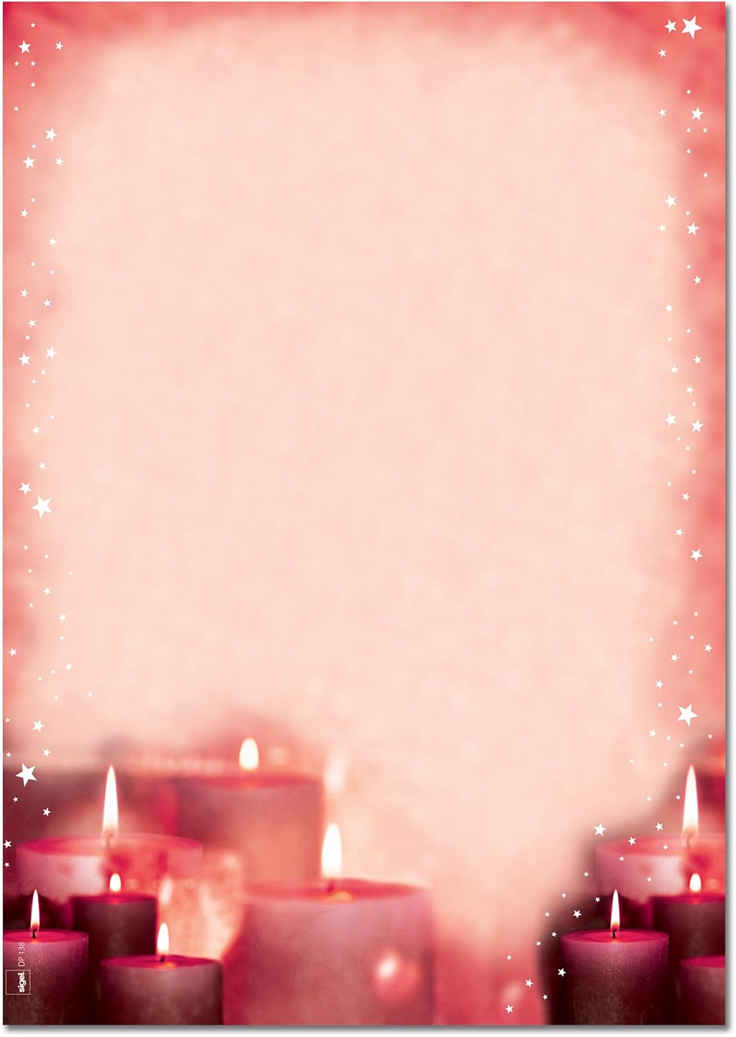 SIGEL DP138 Christmas writing paper "Red Candlelight", A4, 90 gsm, 100 ...