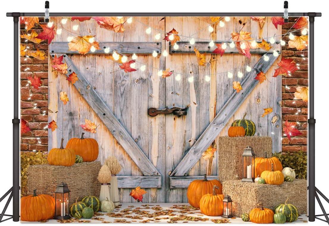 Amazon.com : AIIKES 10X8FT Fall Thanksgiving Backdrop Autumn Pumpkin ...