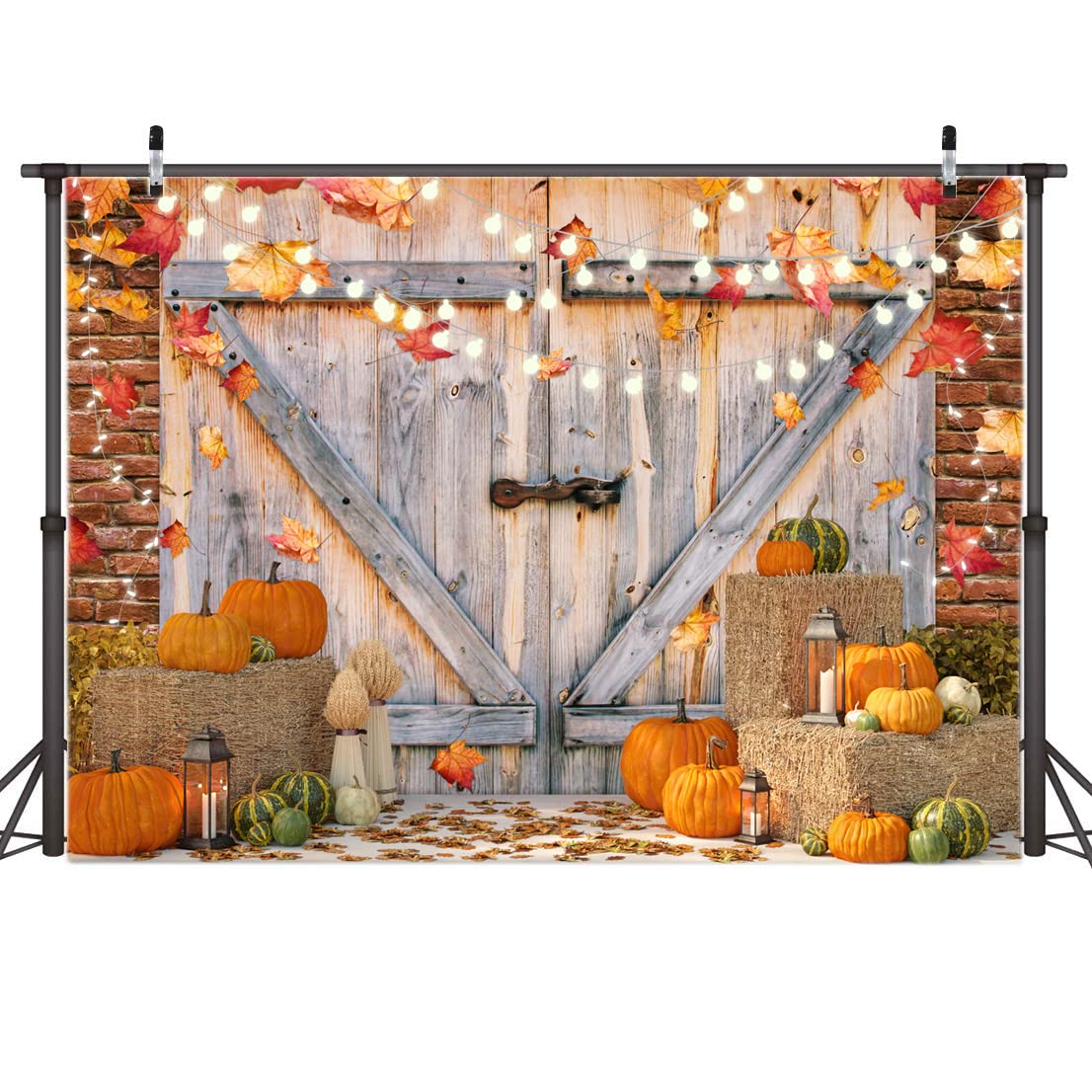Amazon.com : AIIKES 10X8FT Fall Thanksgiving Backdrop Autumn Pumpkin ...