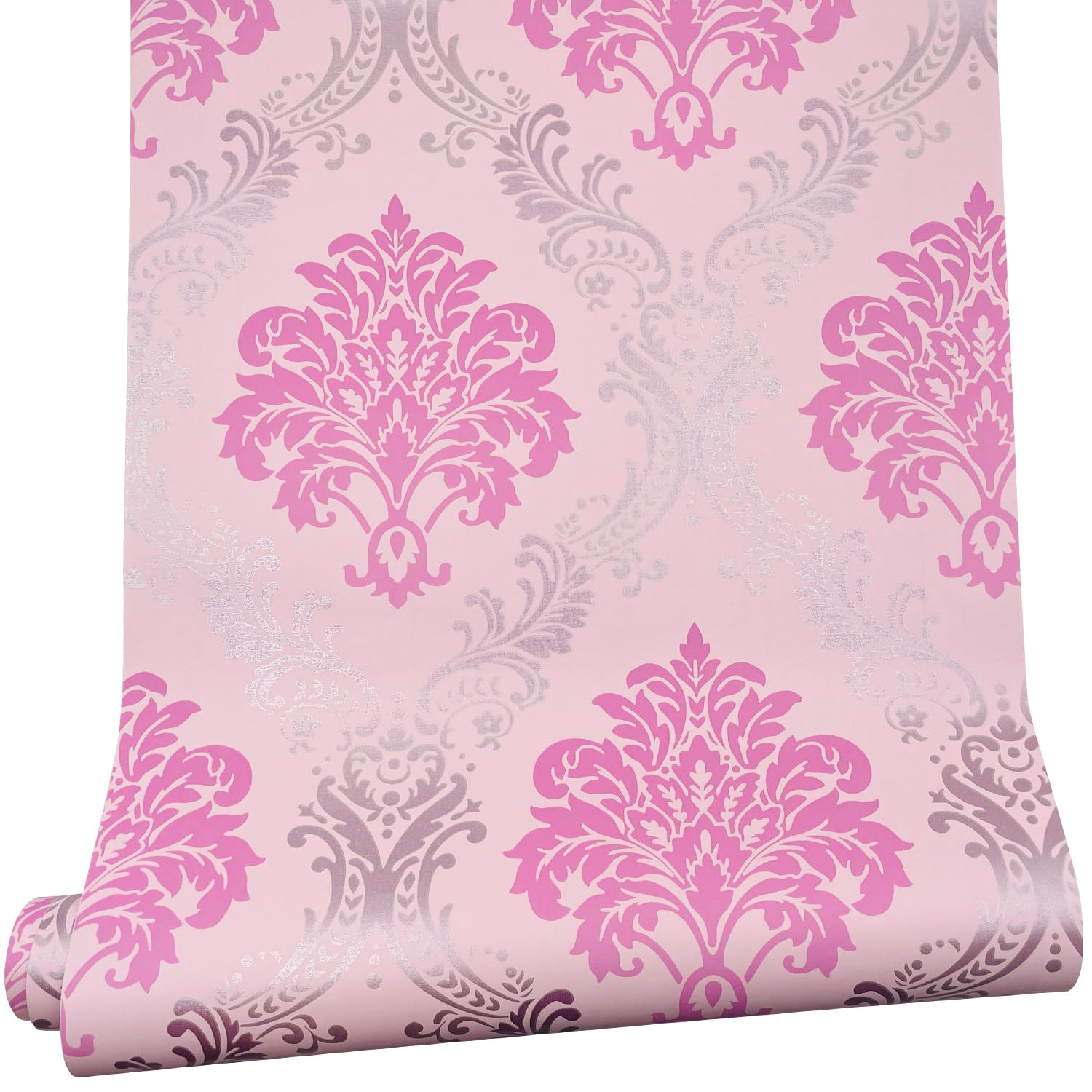 Amazon.com - Yifely Vintage Pink Damask Self-Adhesive Shelf Drawer ...