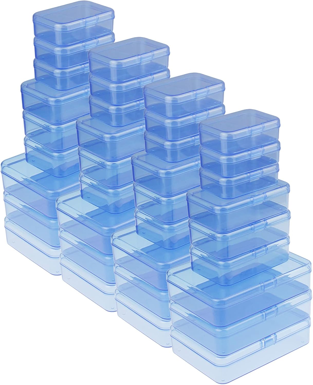 Amazon.com: LJY 36 Pieces Mixed Sizes Rectangular Empty Mini Plastic ...