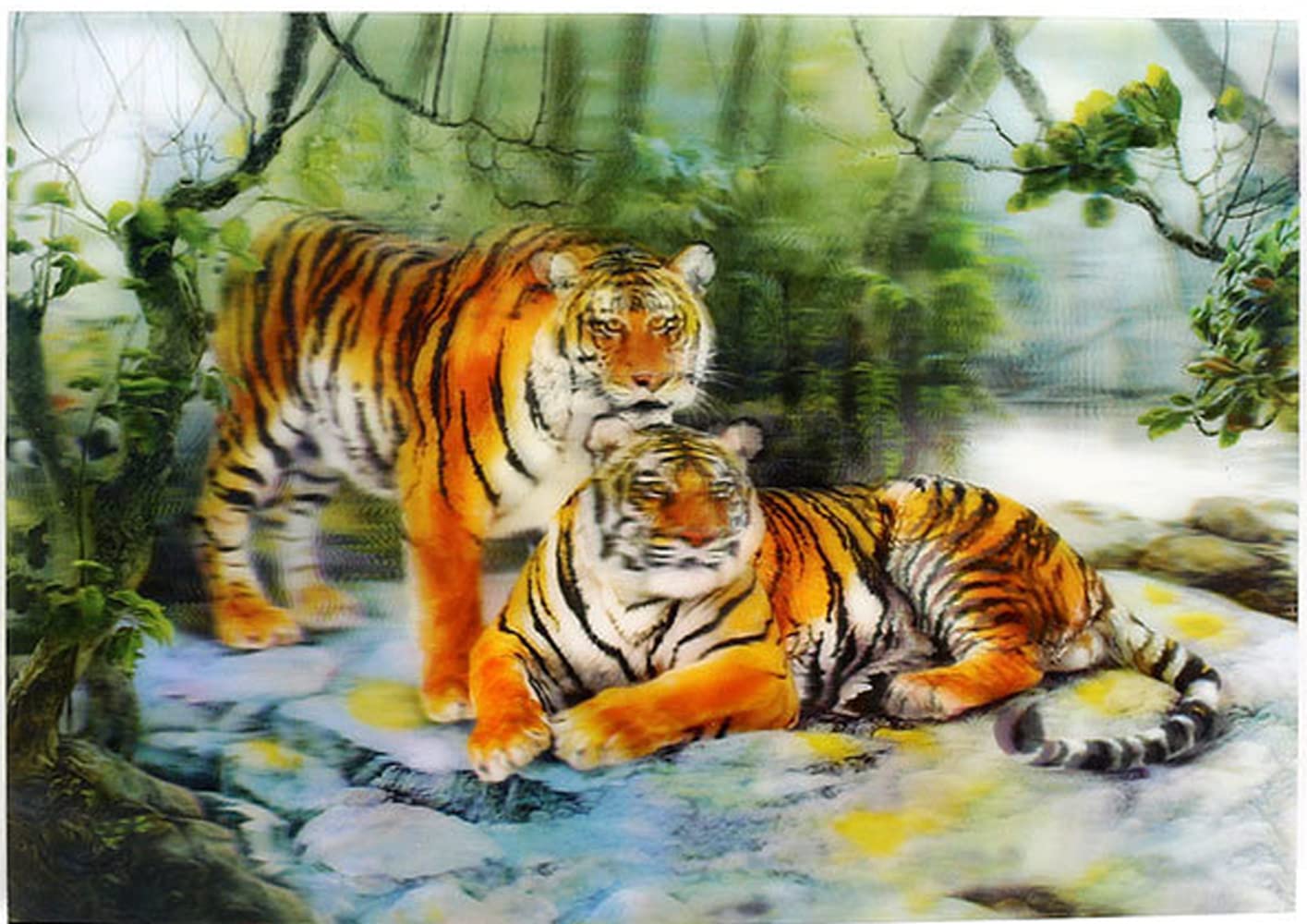 Amazon.com: PALPLUS Tiger in the forest 3D Lenticular Picture Poster ...