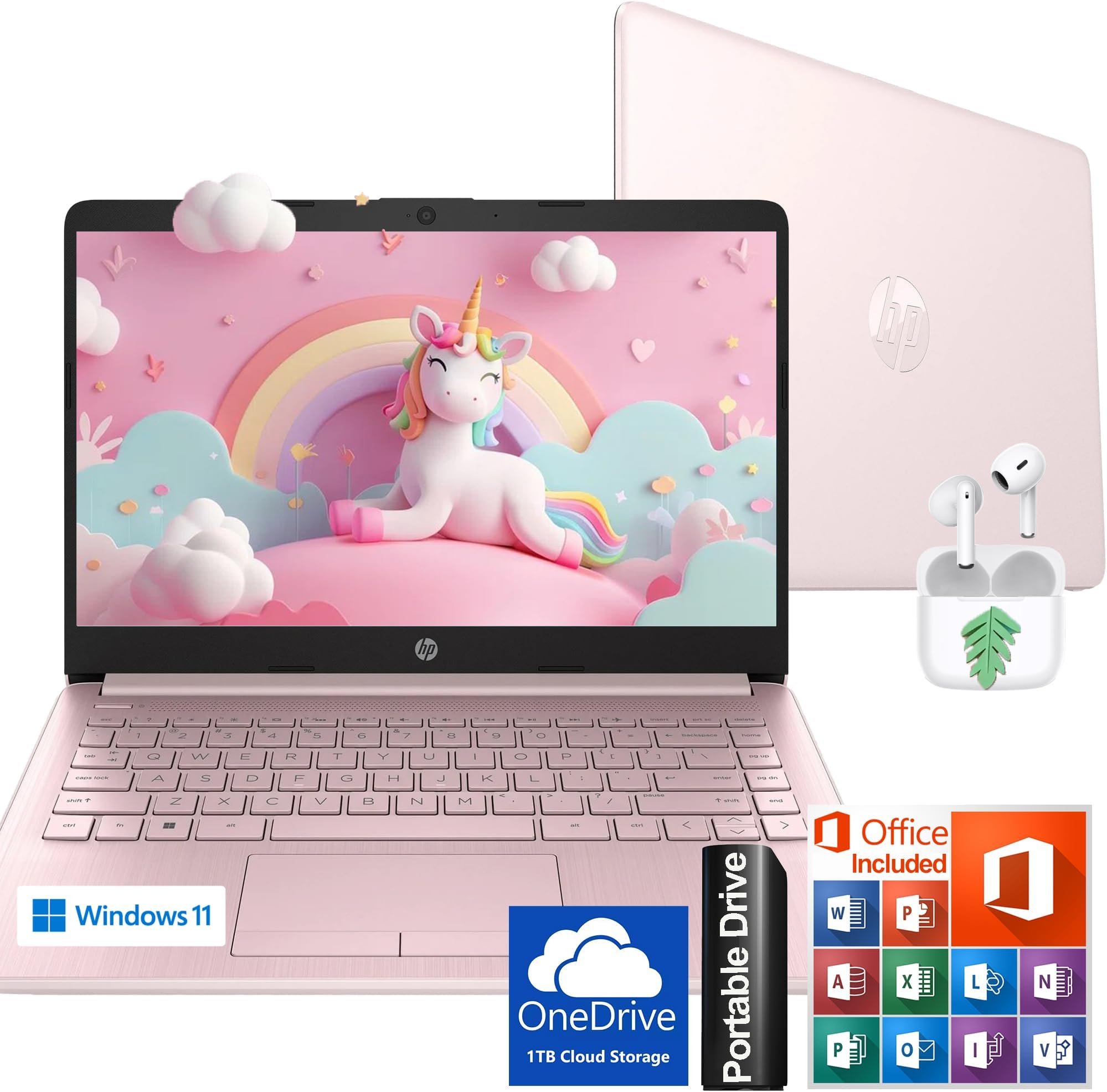 Amazon.com: HP Ultralight 14 inch Laptop with Intel 4-Core Processor ...