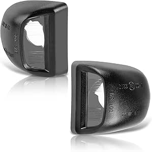 Amazon.com: StylinPro LED License Plate Lights Lamp Lens Black Tag ...