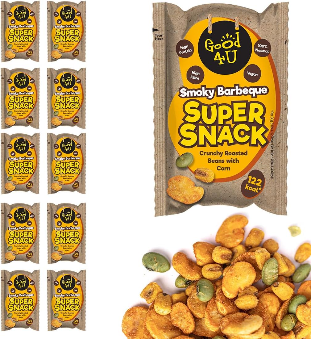 Good4U Crunchy Bean Snack- High Protein and Fibre, Gluten-Free and Zero ...