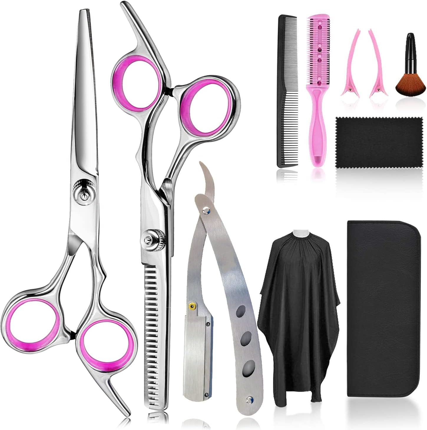 Amazon.com : FCYSY Professional 11-Piece Hair Cutting Scissors Kit ...