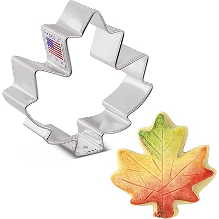 Amazon.com: Maple Leaf Cookie Cutter 3.25" Made in USA by Ann Clark ...