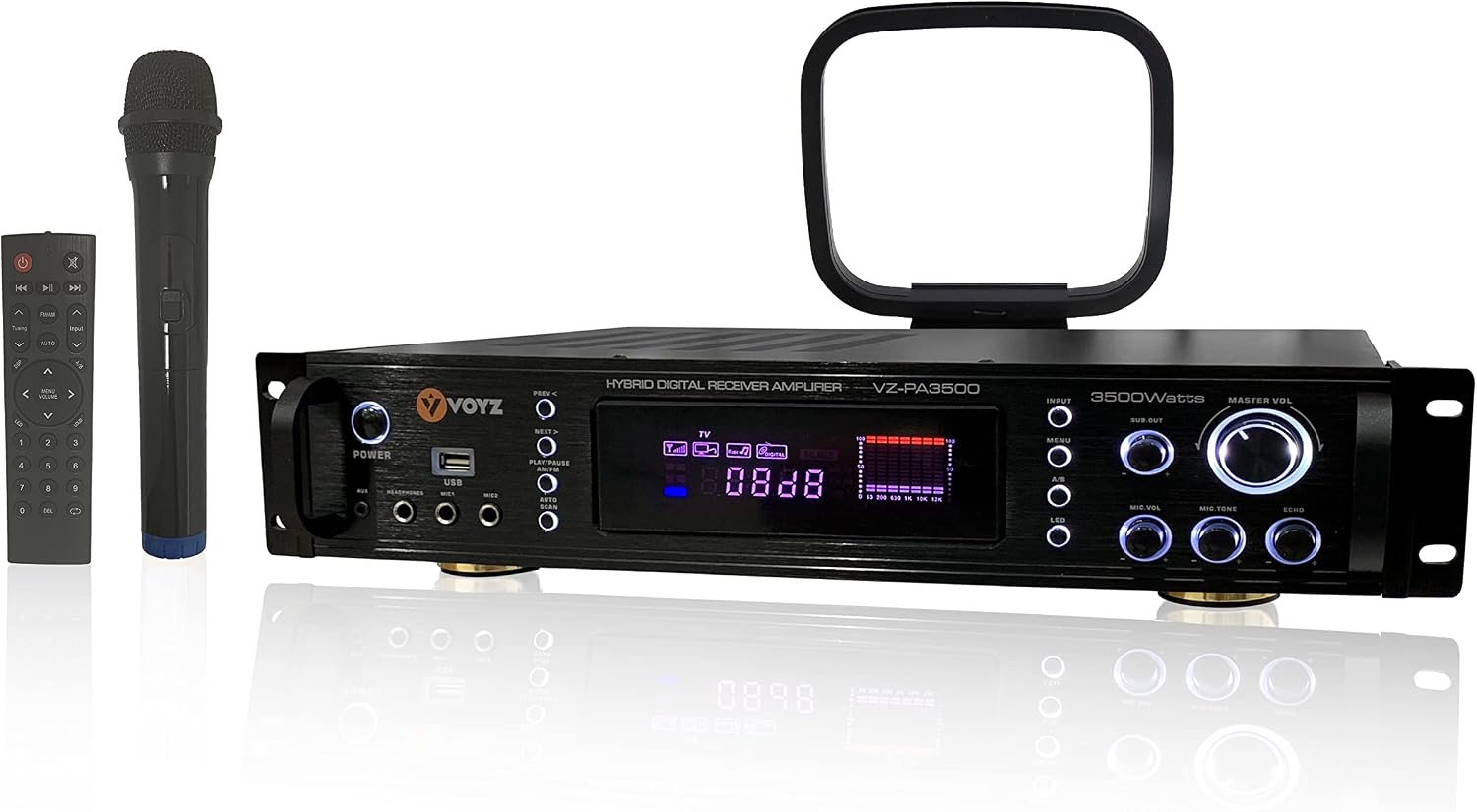 Amazon.com: VOYZ Wireless Bluetooth Digital Home Stereo Amplifier ...