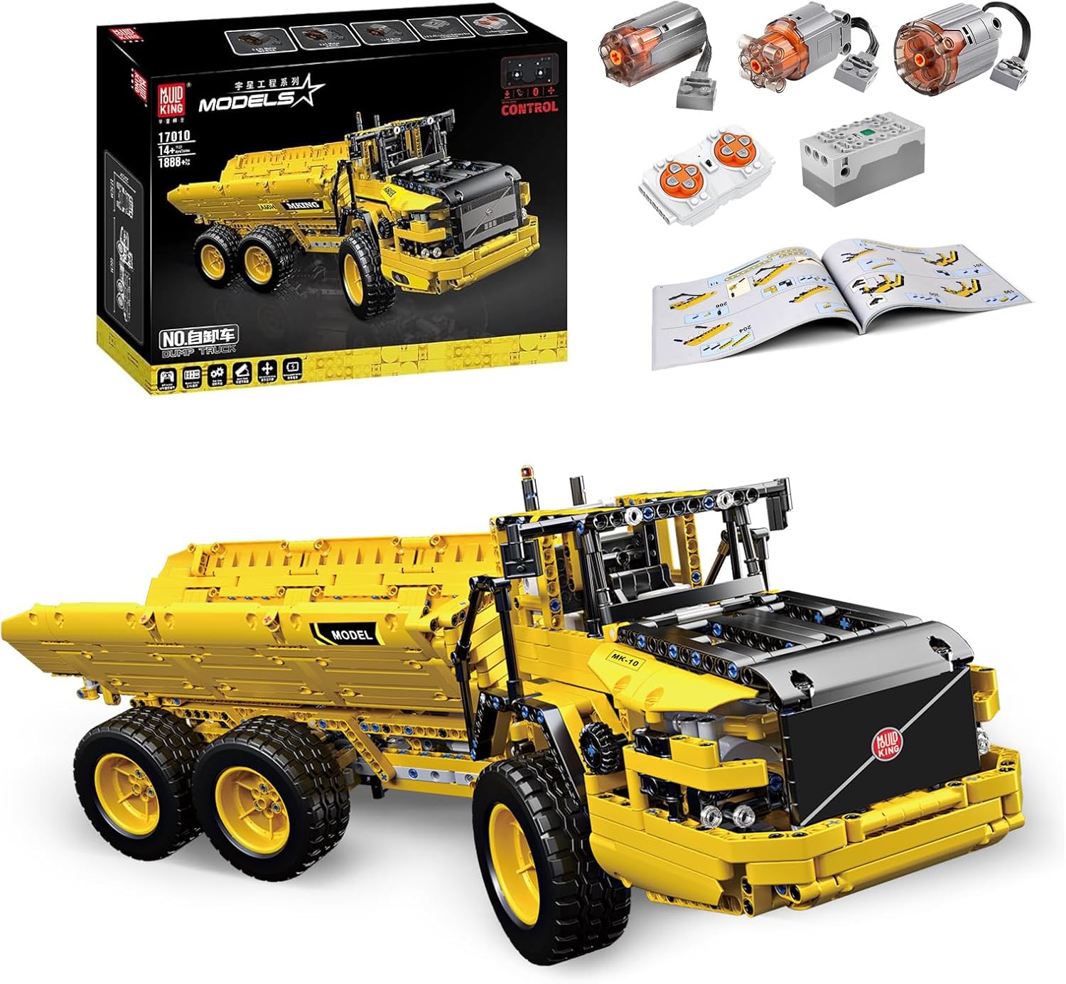 Amazon.com: Mould King 17010 Technology Dumping Loader Truck, Building ...