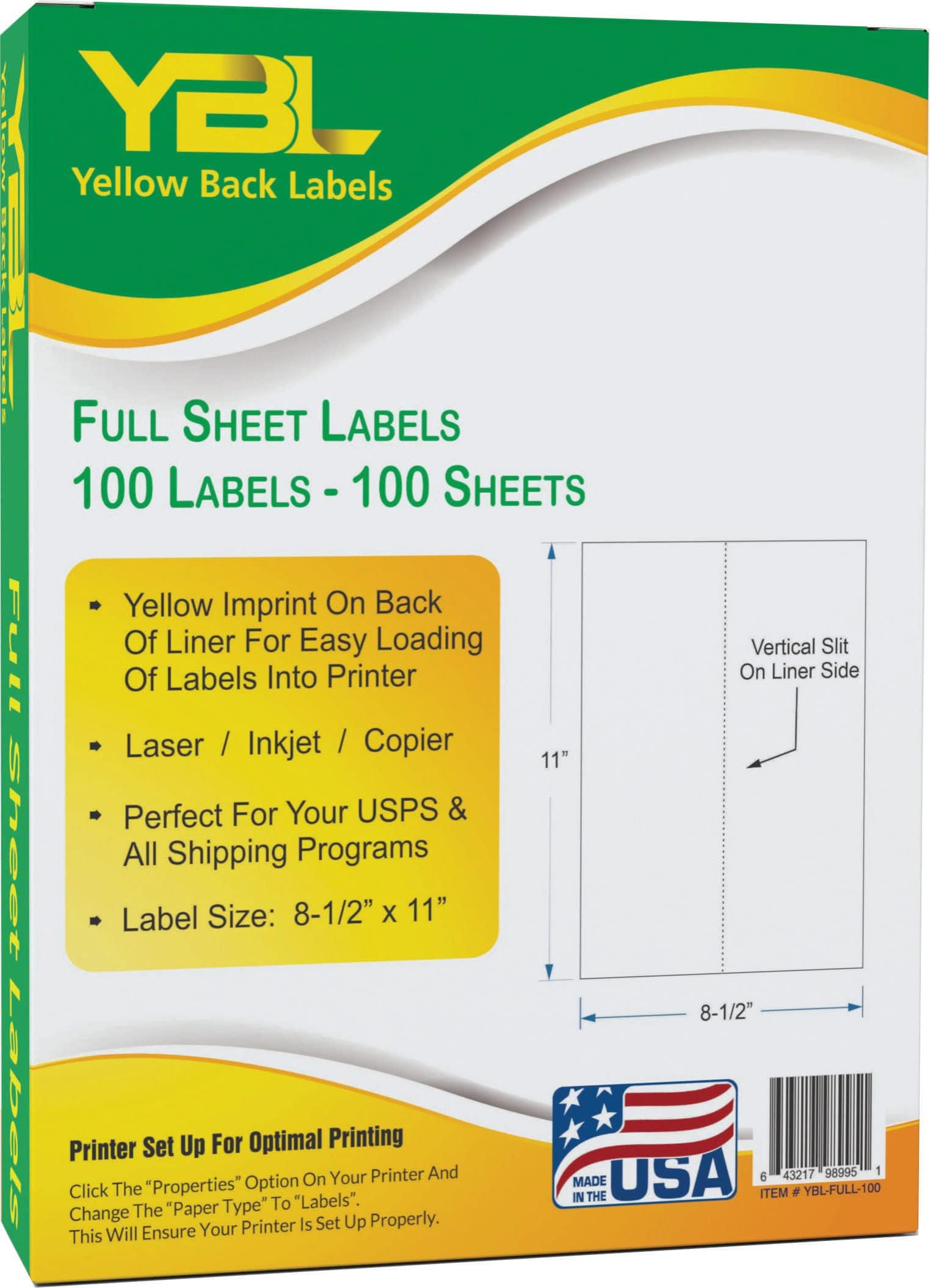 Amazon.com : Full Sheet Labels, Address Labels, Water Mark On Back of ...