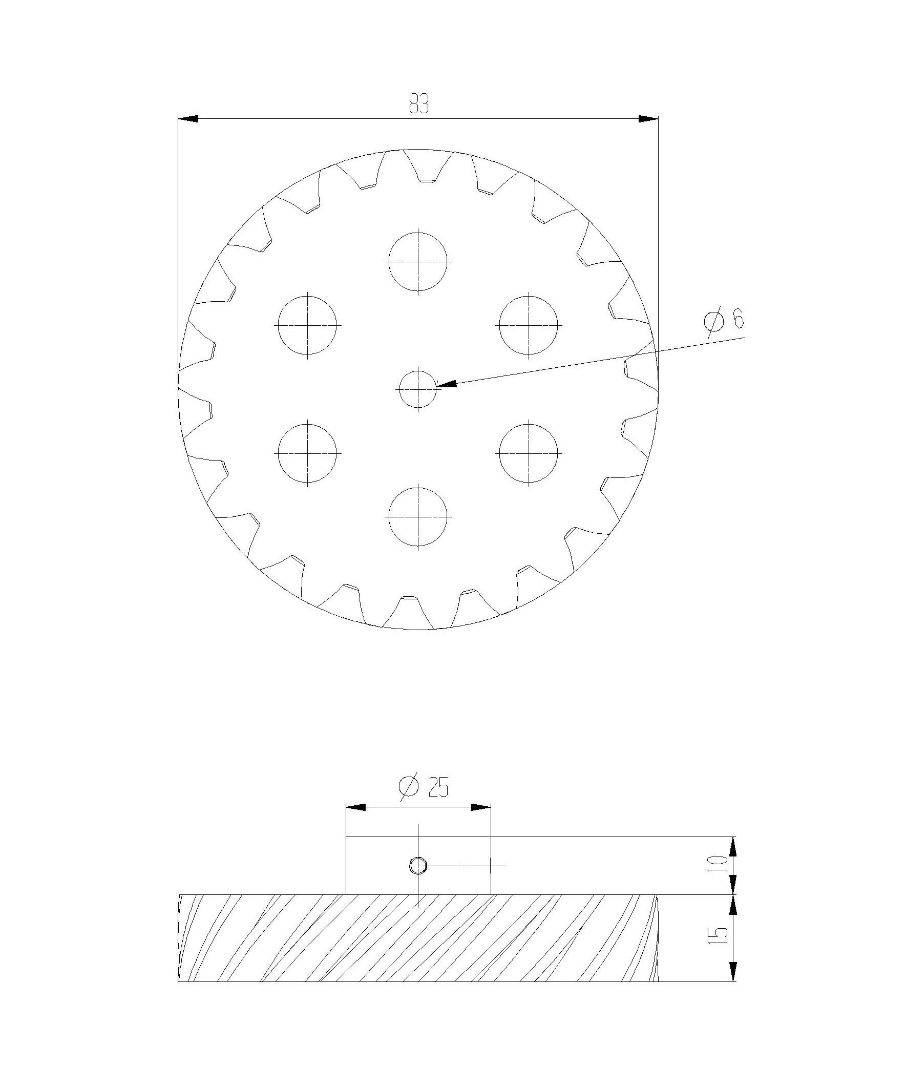 Buy INVENTO 4pcs 3D Printed Right Helical Plastic Spur Gear 22 Teeth ...