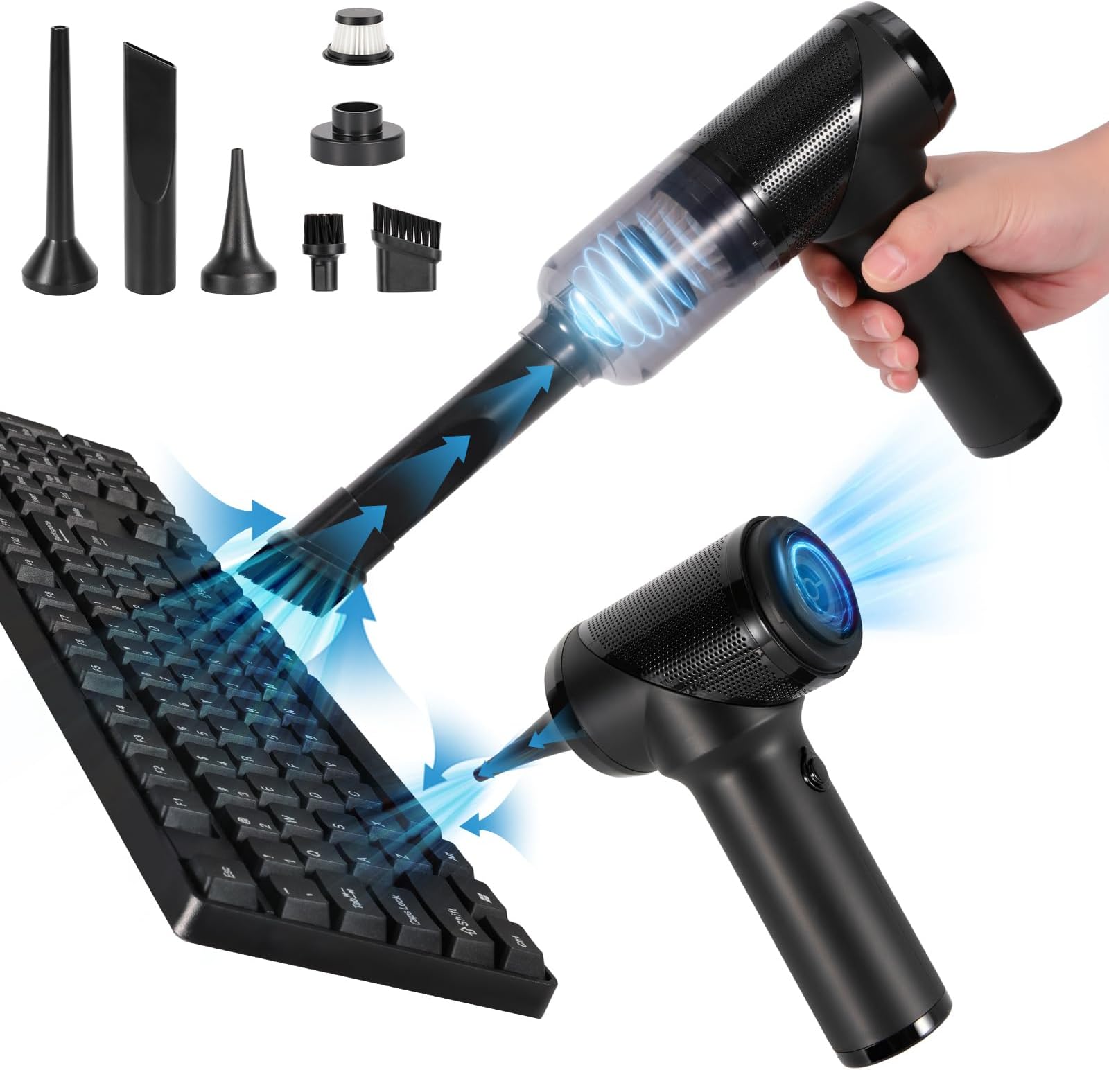 Amazon.com: TOBTOS Powerful Keyboard Cleaner, Compressed Air Duster ...
