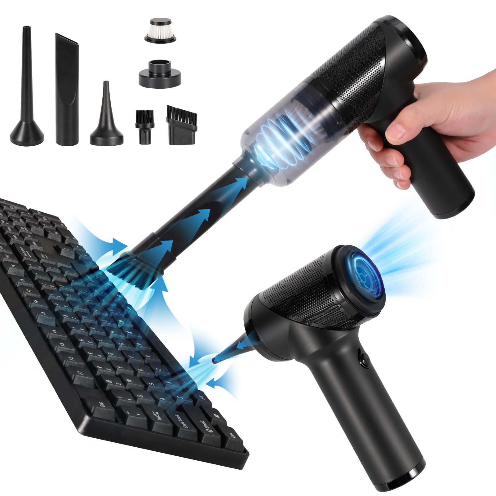 Amazon.com: TOBTOS Powerful Keyboard Cleaner, Compressed Air Duster ...