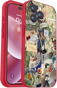 Amazon.com: MORYCTAS Aesthetic Guitar Collage Pattern Case Compatible with iPhone 14 Pro Max ...