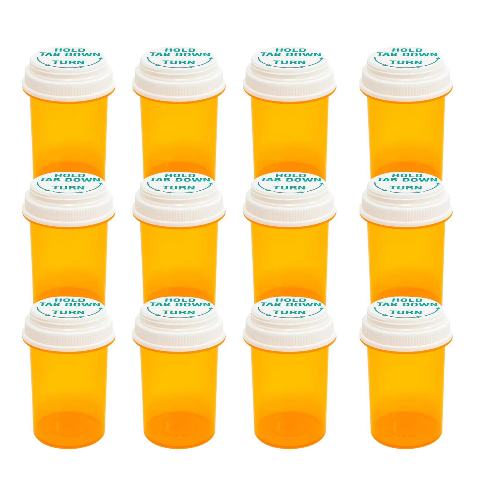 Amazon.com: Prescription Reversible Thumb Tab Vials,Pill Bottles with ...
