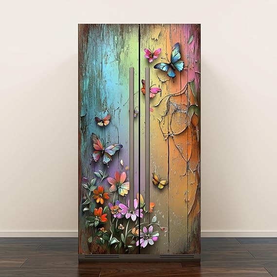Amazon.com: Self Adhesive Vinyl Refrigerator Wrap Set Dynamic Garden ...