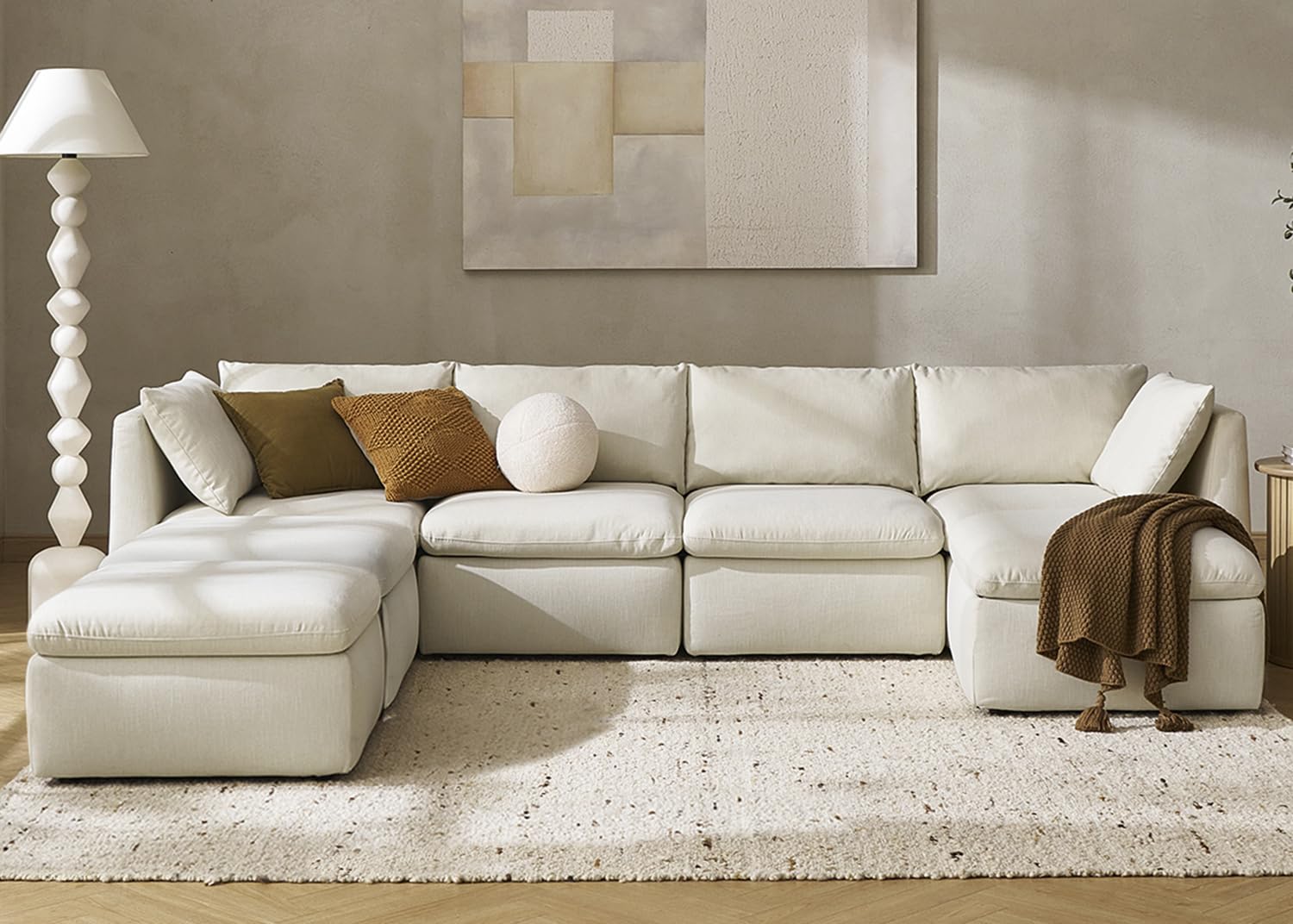 Amazon.com: mopio Oversized Modular Sectional Sofa with Fully Removable ...