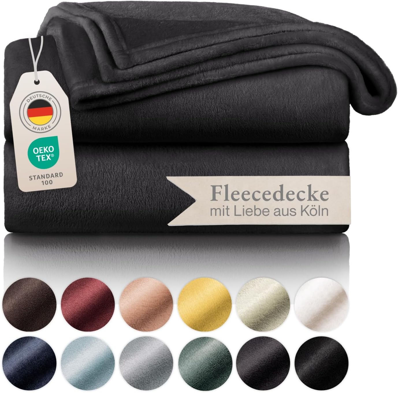 Blumtal Kuscheldecke flauschig - Oeko-TEX zertifizierte Fleecedecke ...
