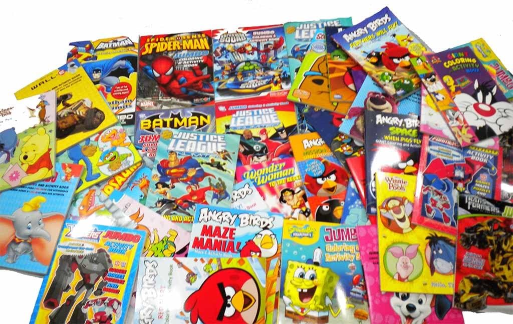 Amazon.com: BIG LOT 50 Coloring & Activity Books Disney Pixar Marvel DC ...