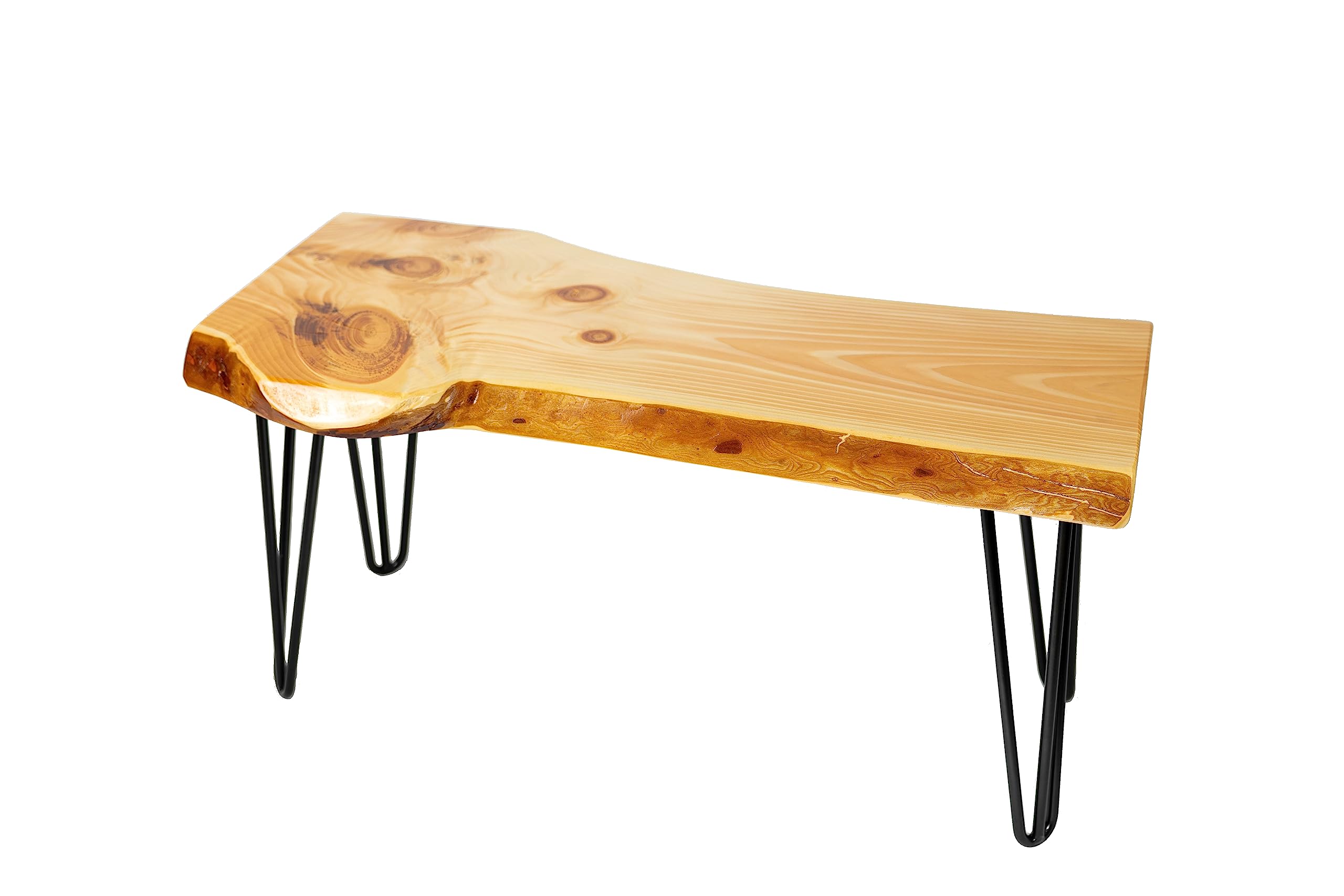 Modern Wood Slab Bench