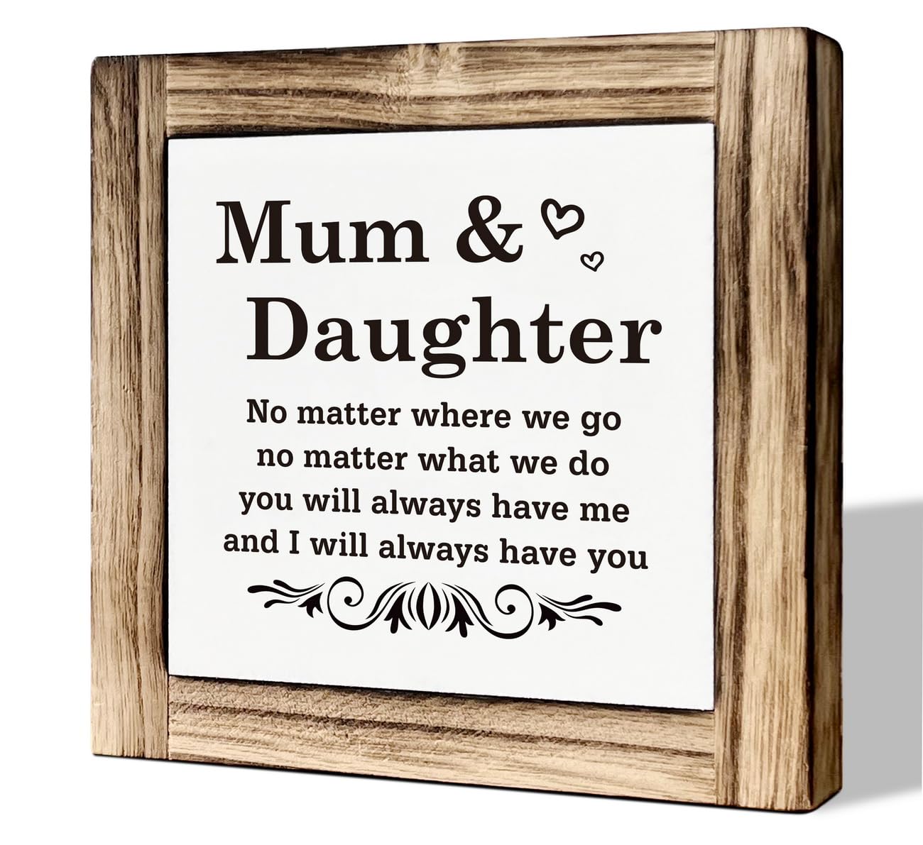 Mom Wood Sign, Rustic Wooden Tabletop Decor Sign, Daughter Mum Gift ...