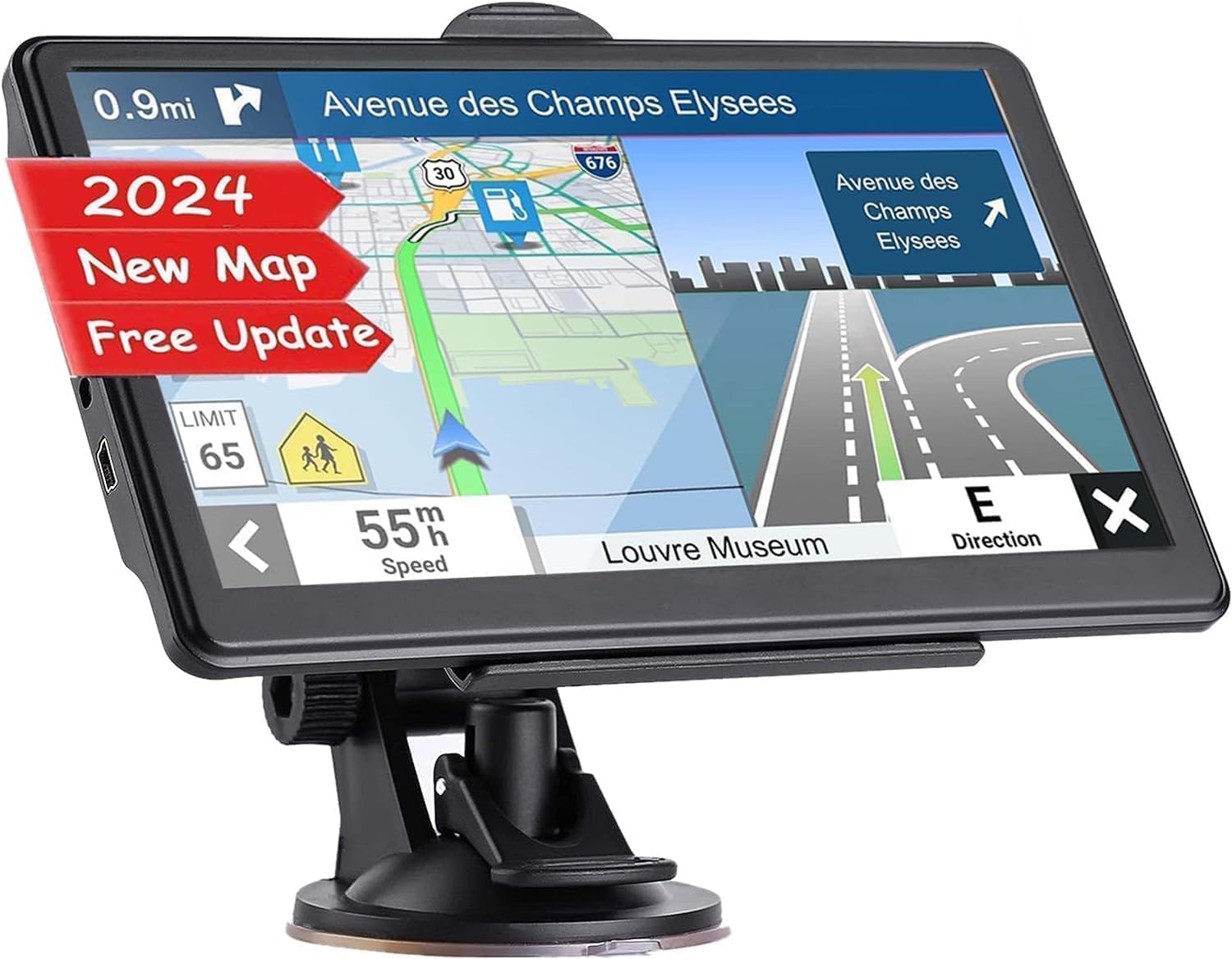 Amazon.com: GPS Navigator for Car, Latest 2024 Map 7 inch Touch Screen ...