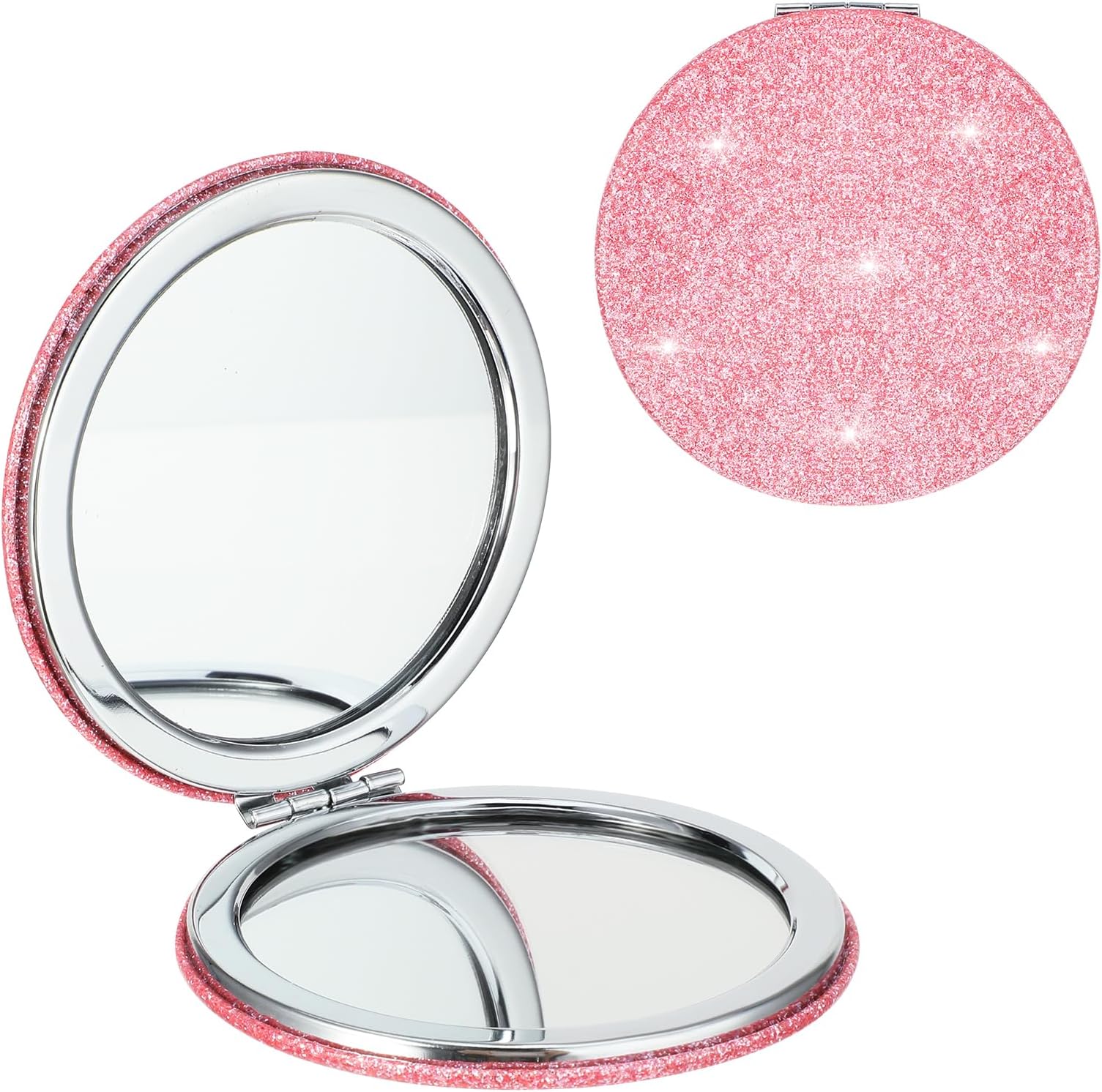 Mabor Compact Mirror Folding Round Mini Makeup Mirror Portable Bling Magnifying Handbag Mirror ...
