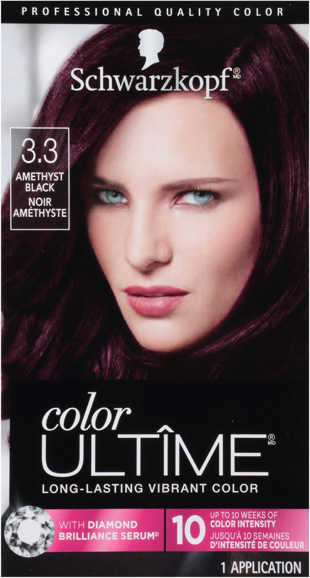 Amazon.com : Schwarzkopf Color Ultime Hair Color, 3.3 Amethyst Black, 1 ...