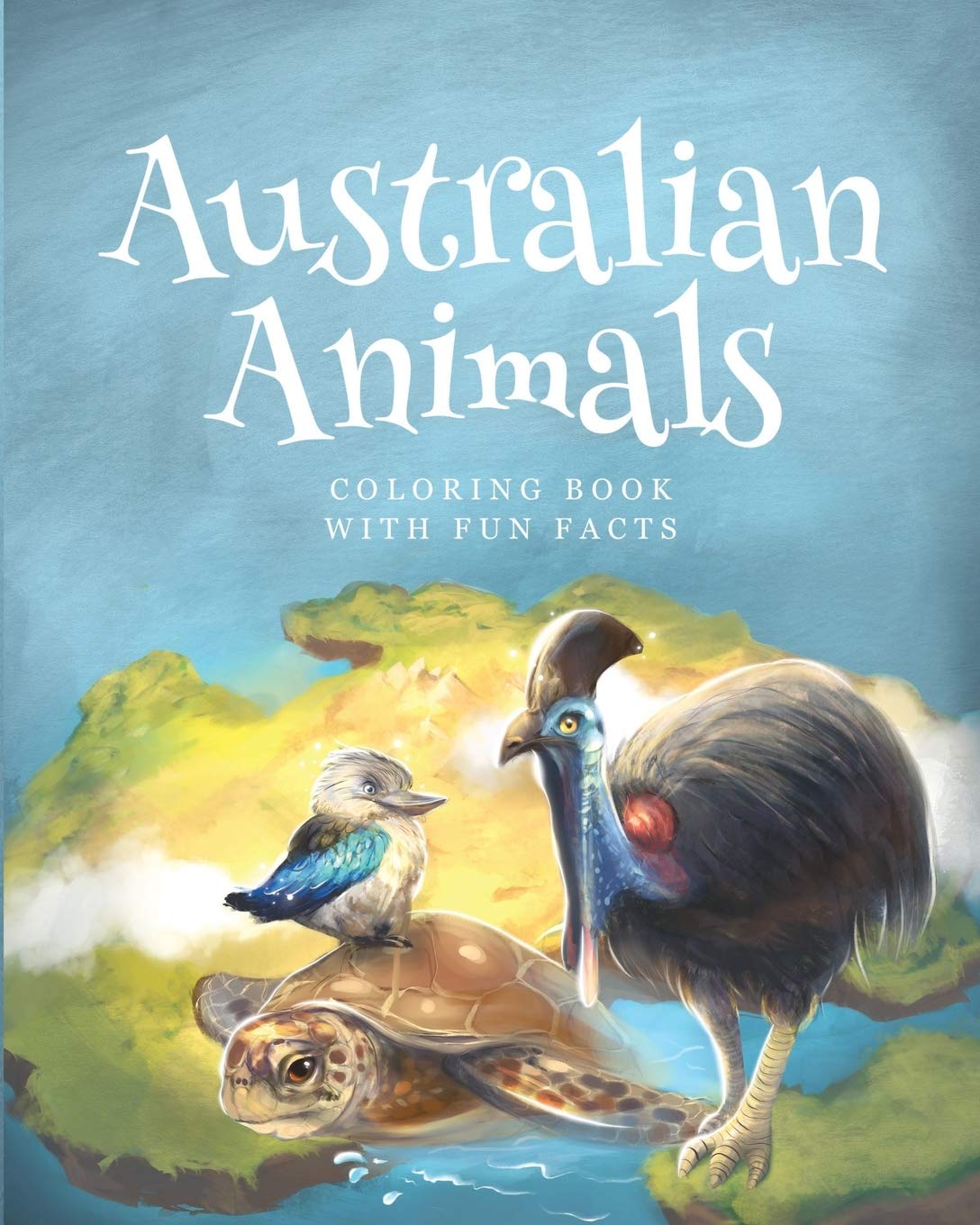 Australian animals coloring books with fun facts: activity book for ...