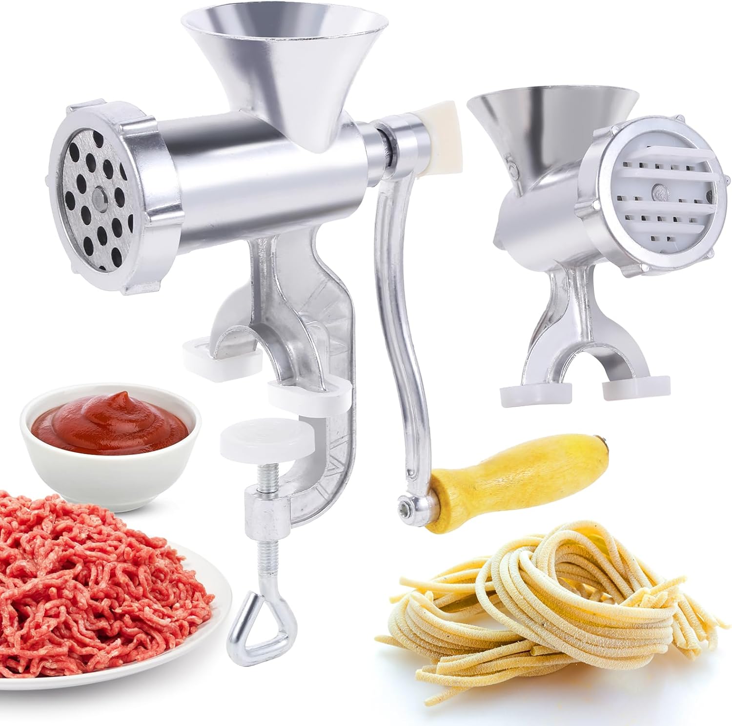Amazon.com: Manual Meat Grinder and Pasta Maker - Multifunctional Hand ...