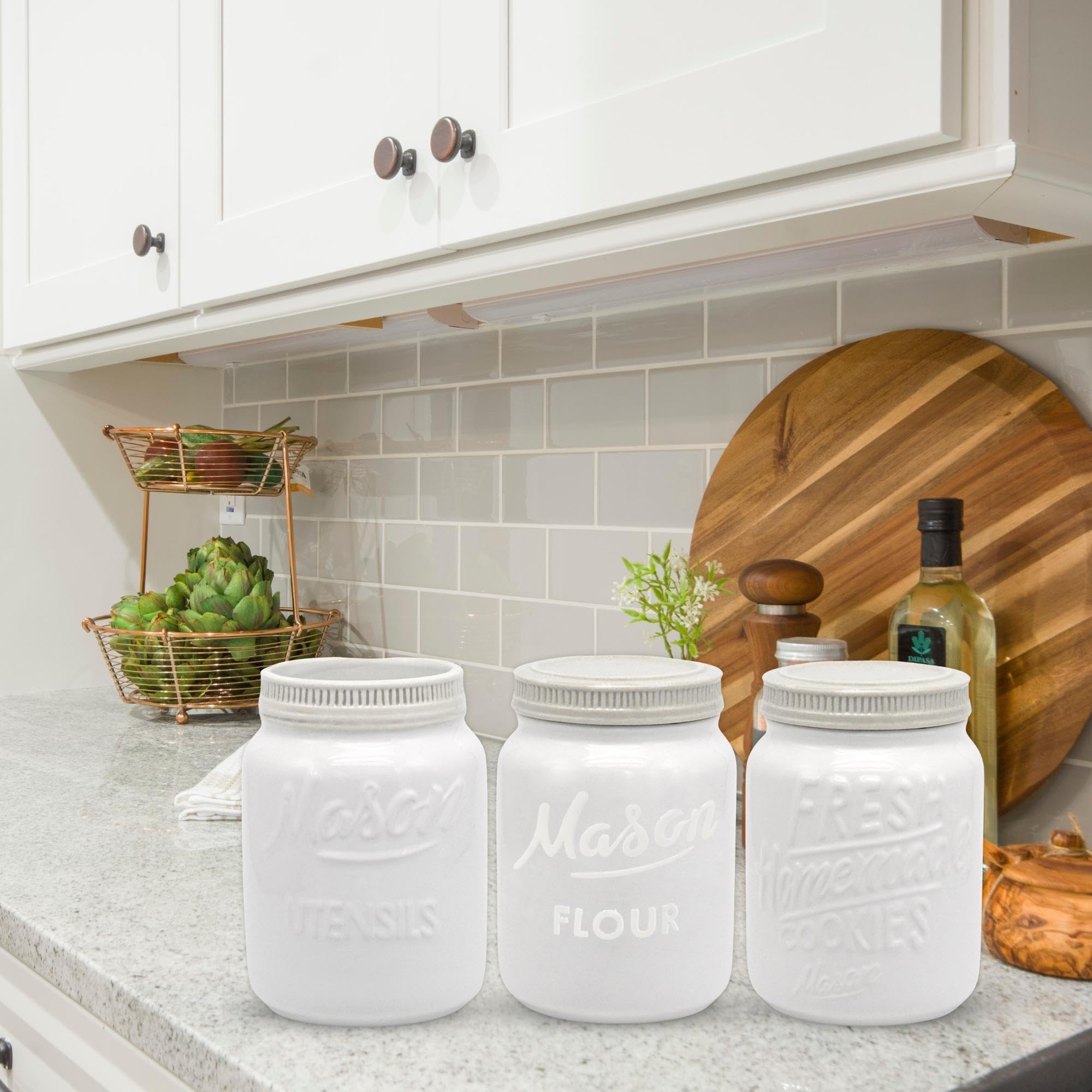Snapklik.com : Mason Jar Flour Container - Decorative Flour Canister ...