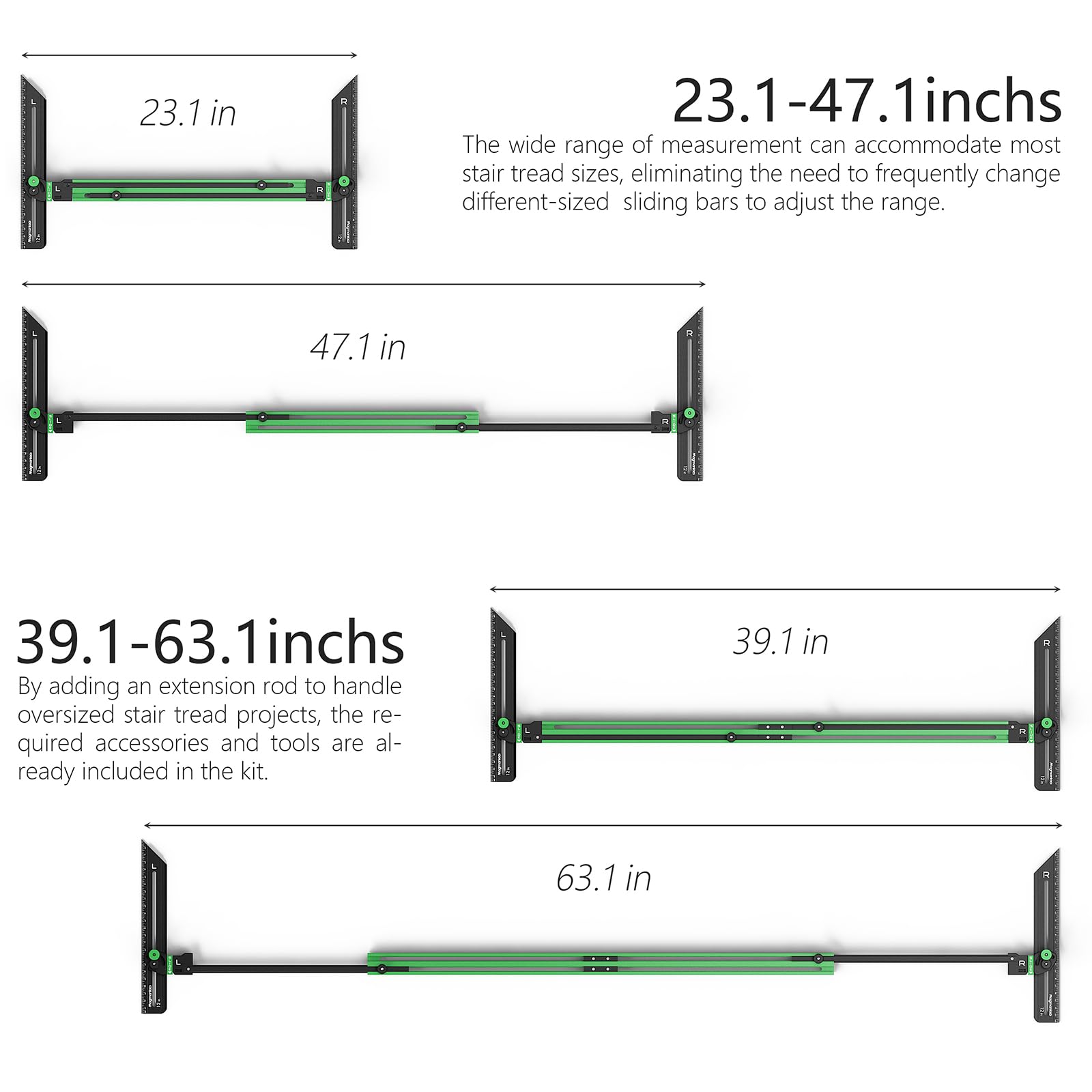 Snapklik.com : Magmaniac Stair Tread Template Tool Dual Nut Stair Tread ...