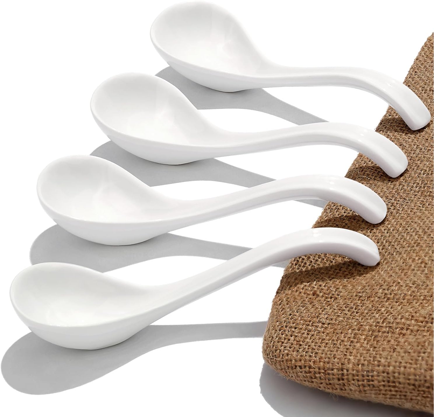 Amazon.com: Hiware 12-piece Asian Soup Spoons, Rice Spoons, Chinese Won ...