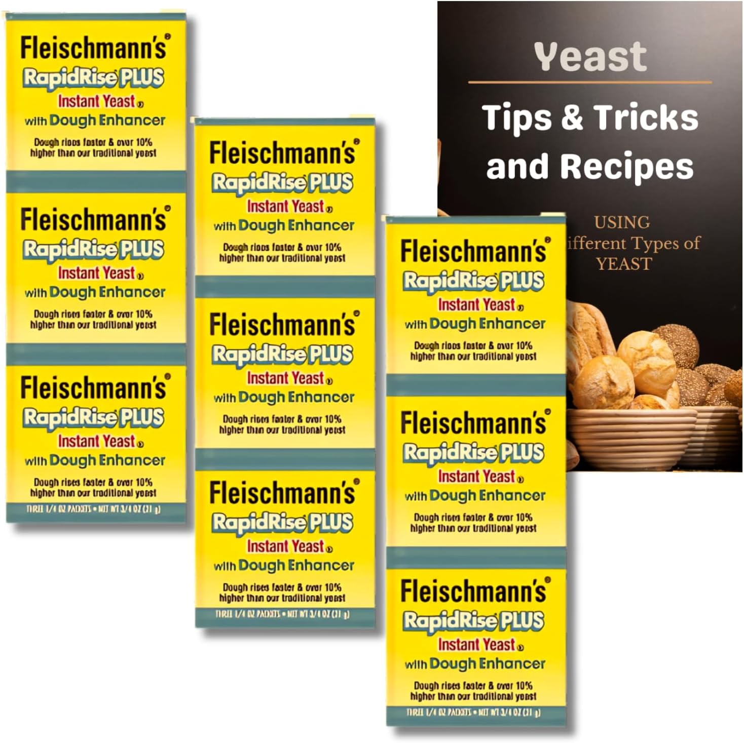 Amazon.com: RapidRise Plus Instant Yeast with Dough EnhancerPlus Expert ...