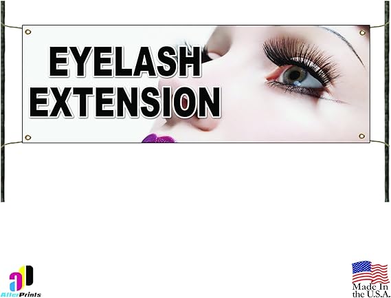 Amazon.com : Eyelash Extension Advertising Vinyl Banner Sign Beauty ...