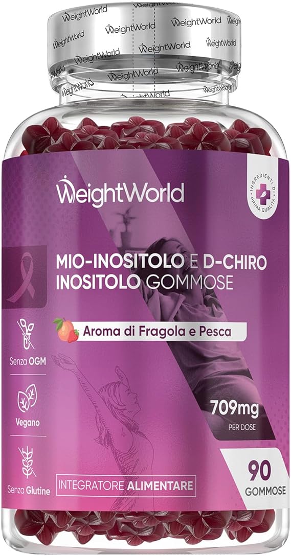 Myo Inositolo Complex Vegano, 90 Gommose, Inositolo Integratore con D ...