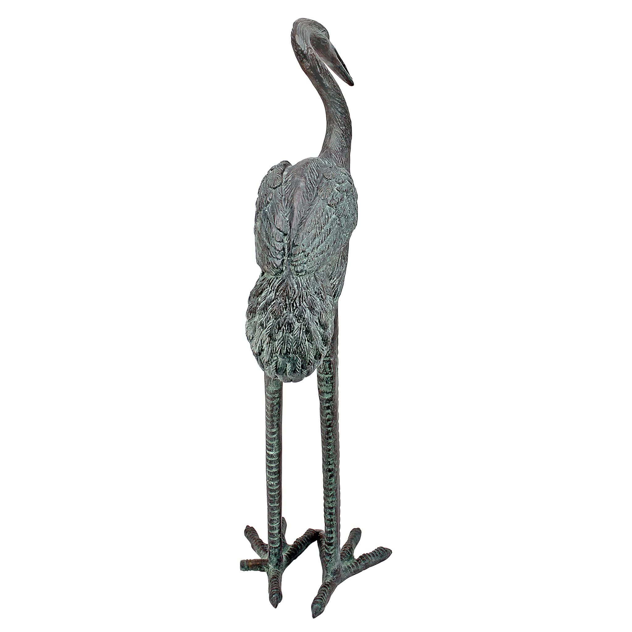 Snapklik.com : Design Toscano Head Low Crane Bird Piped Statue Fountain ...