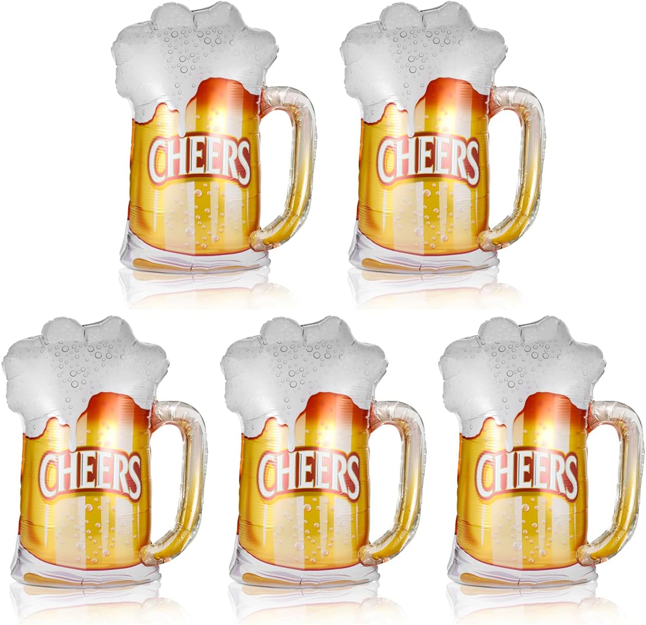 Amazon.com: 5pcs Beer Balloons Alcohol Balloons Cheers and Beers Foil ...