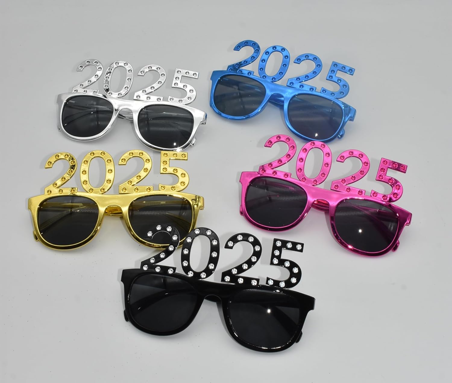 Amazon.com: CRAWPROP 5PCS 2026 Plastic Eyeglasses Happy New Year's Eve ...