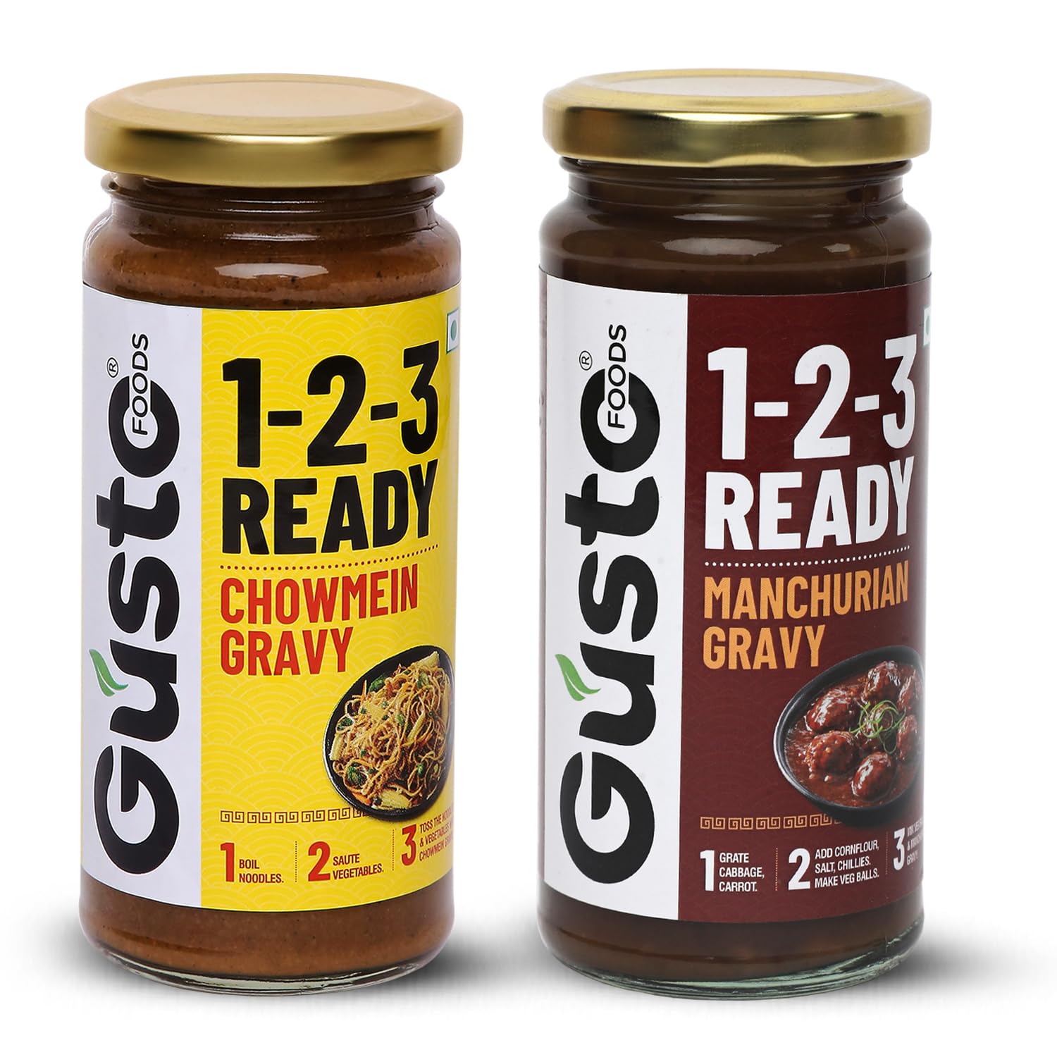 Gusto Foods Ready to Cook Chowmein Sauce & Manchurian Gravy Combo ...