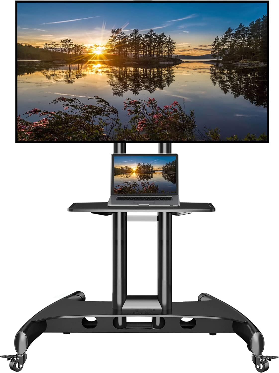 Amazon.com: NB North Bayou Mobile TV Cart Rooling TV Stand with Wheels ...