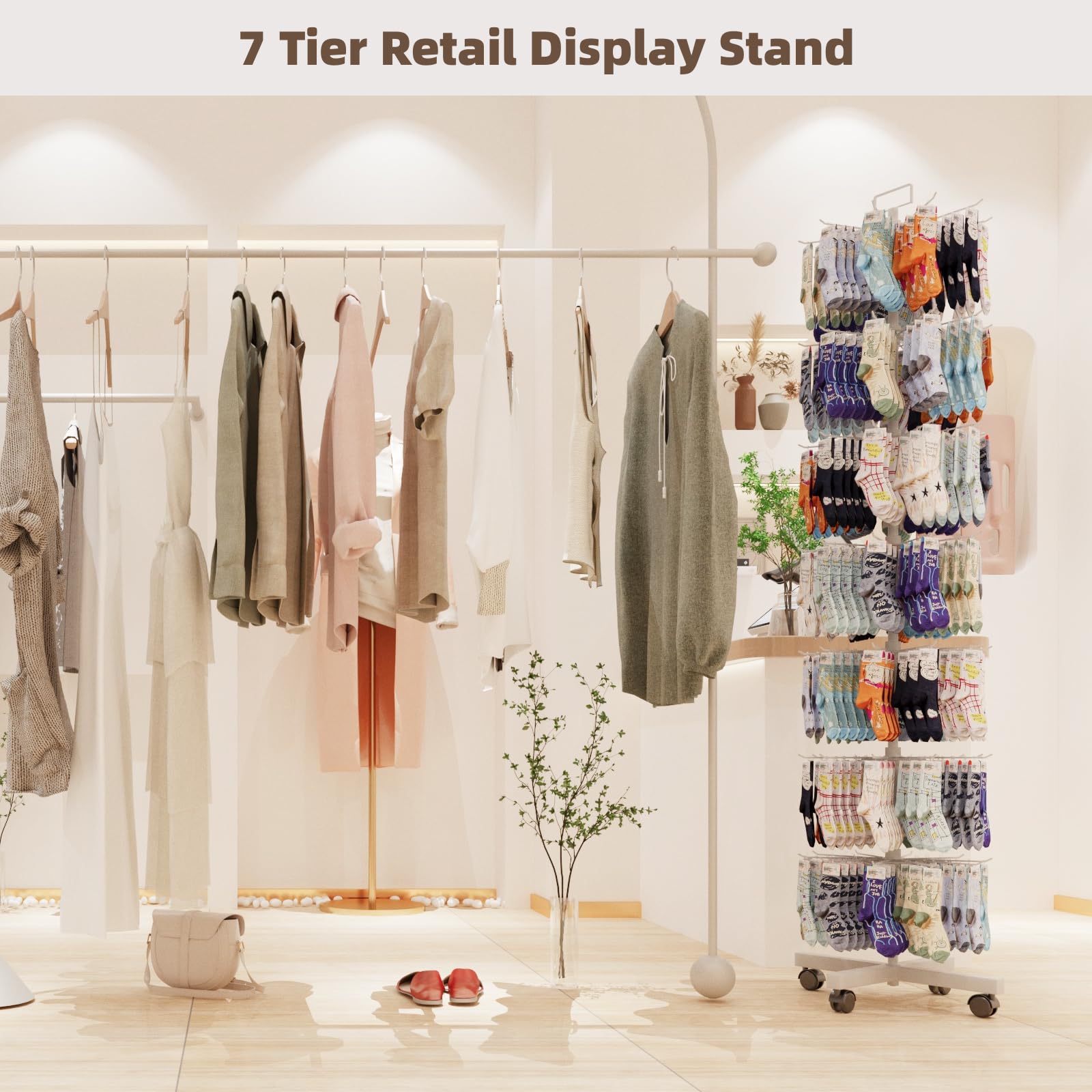 Snapklik.com : YEOOE Retail Display Racks 7 Tier Spinning Display Stand ...