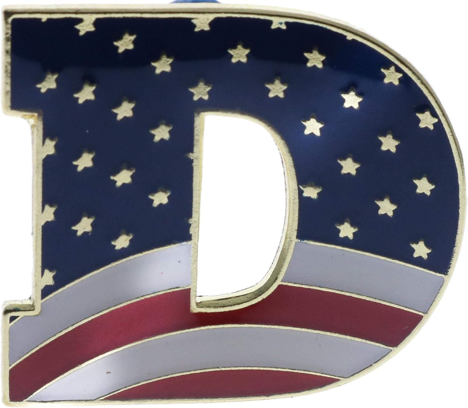 Amazon.com: Democrat D With USA Flag Hat or Lapel Pin PMS1311 F5D3D ...